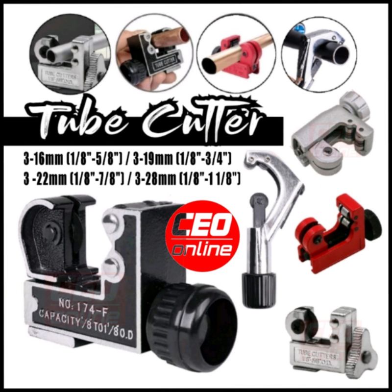 CEO 🇲🇾 Pipe Cutter Copper Aluminum Alloy Tube Cutter 3-28mm Pipe Tubing ...