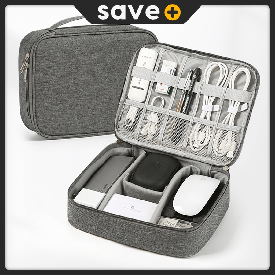 SAVE Travel Electronic Gadget Organizer USB Cable Bag Multi-Function ...