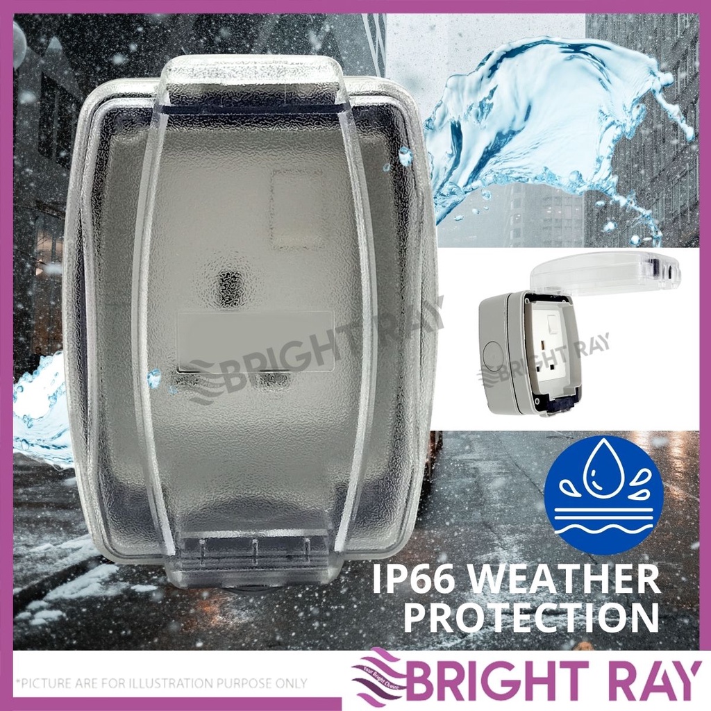 IP66 13A 1 Gang Weatherproof Socket Combination Switched Surface ...