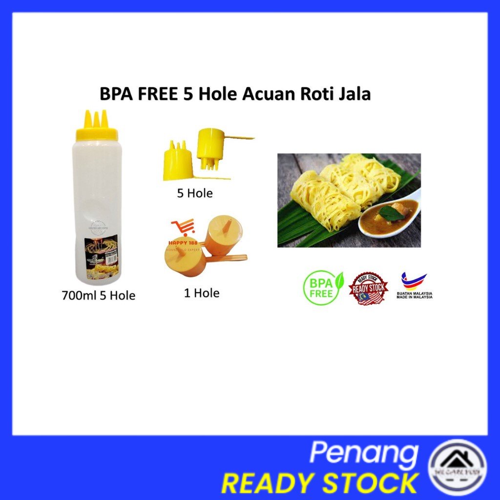 Wecareyou20 5 Lubang Acuan Roti Jala 700ML Botol Acuan Kuih Roti Jala ...