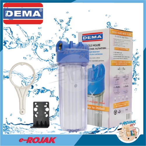 DEMA 10" Water Filter Set /Whole House Filtration System Filter Air Filter 水过滤器套装 | Shopee Malaysia