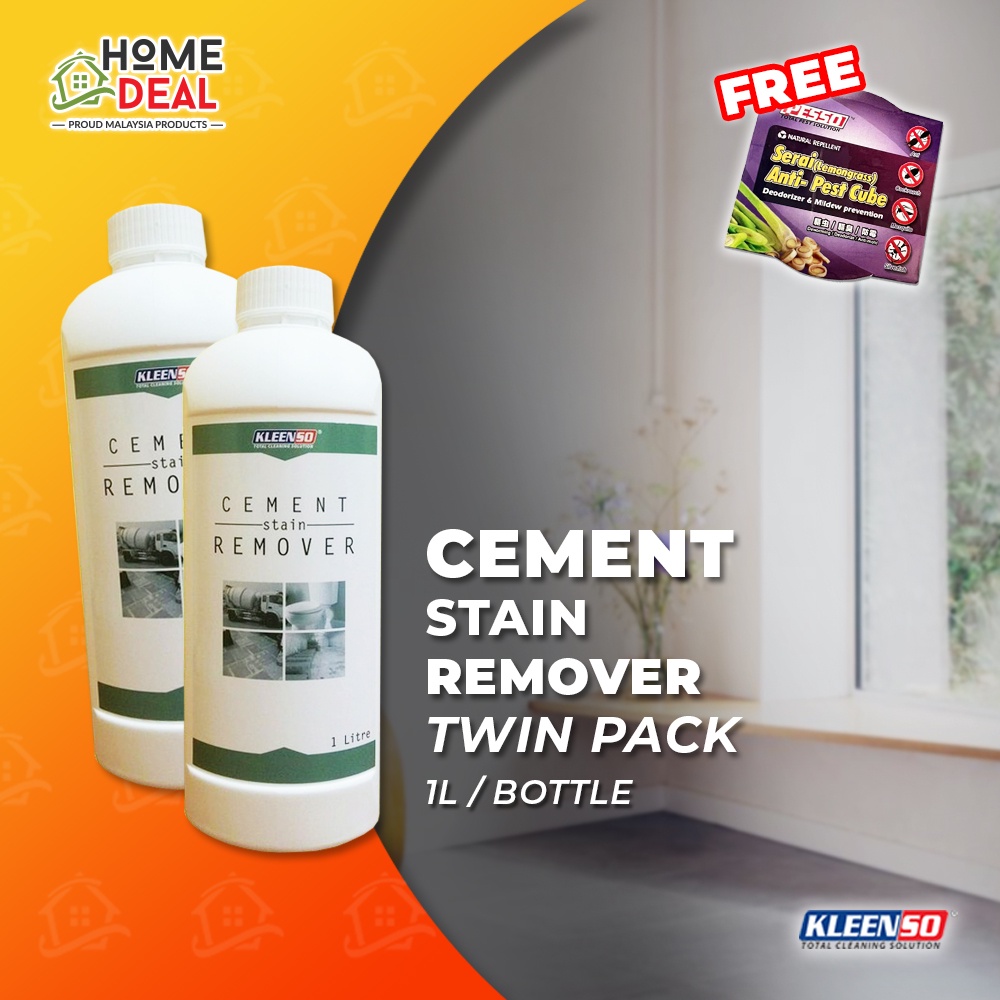 Kleenso Cement Stain Remover (1L) [Twin Pack] Pencuci Lantai / Cleaner ...