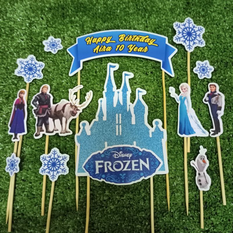 Cake Topper Frozen Anna Elsa | Shopee Malaysia