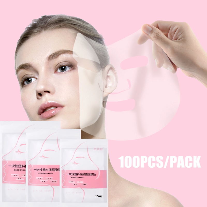 100Pcs Disposable Face Plastic Film/ Breathable Non-toxic Face ...
