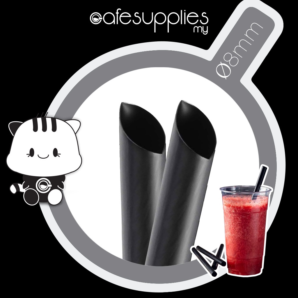 6MM BLACK STRAW SHARP END STRAW INDIVIDUAL PACK BLACK READY STOCK ...