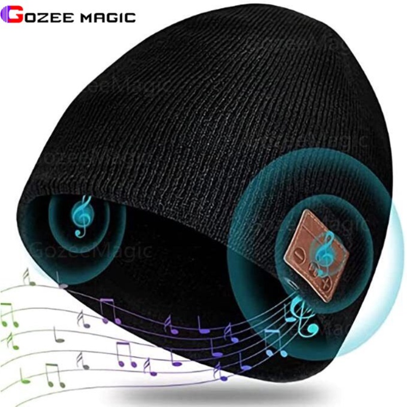 Men Warm Beanie headset Hat With Bluetooth chargeable Earphones USB ...