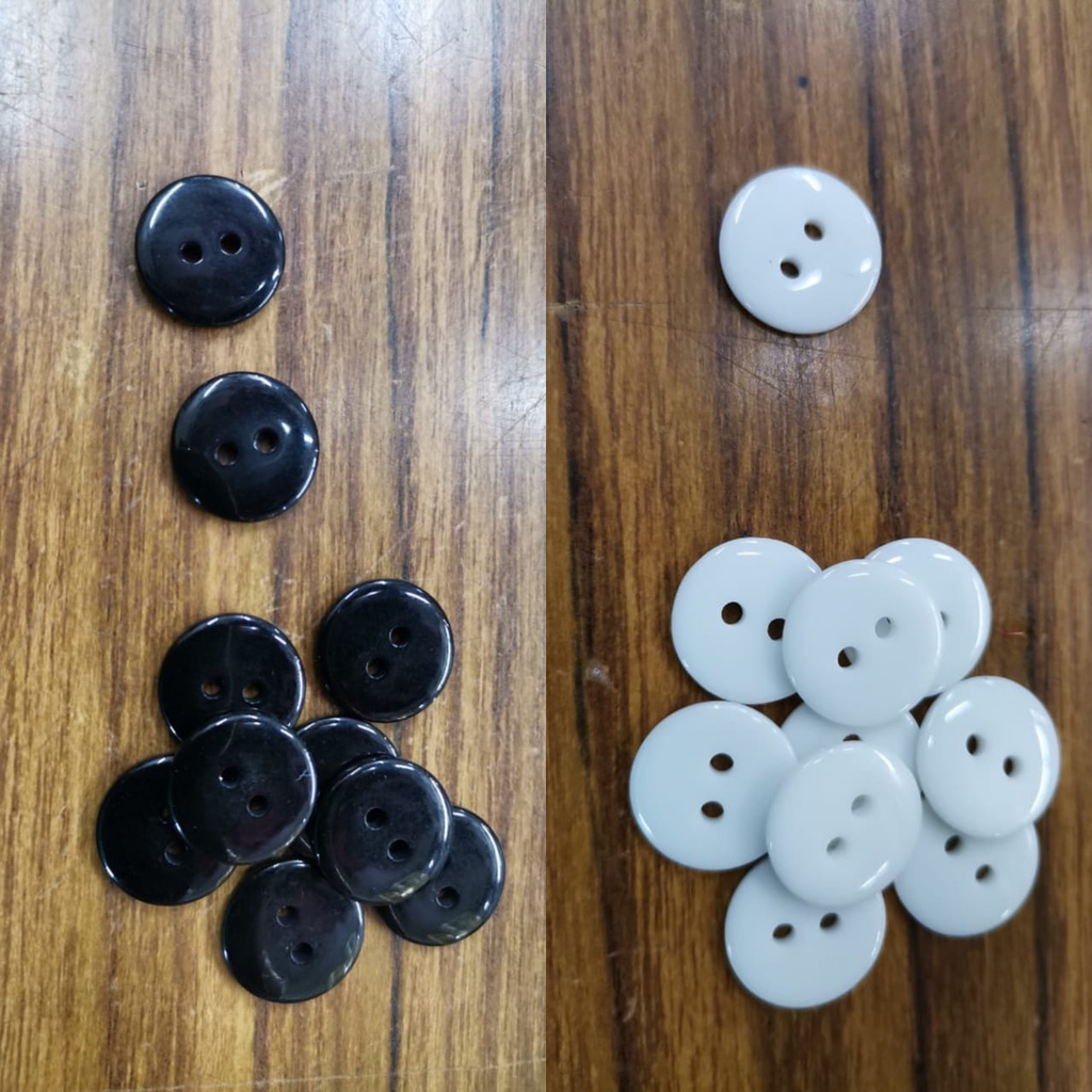 Butang Hitam /Butang Putih / Butang Baju / Butang Baju Blouse- 10pcs ...