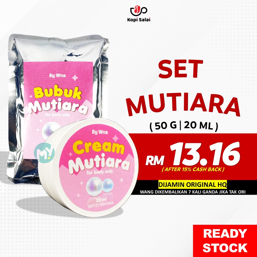 🔥𝗢𝗥𝗜𝗚𝗜𝗡𝗔𝗟 🇲🇾 | SET MUTIARA BY WNA BUBUK 50G CREAM 20ML | ORI DIRECT HQ ...