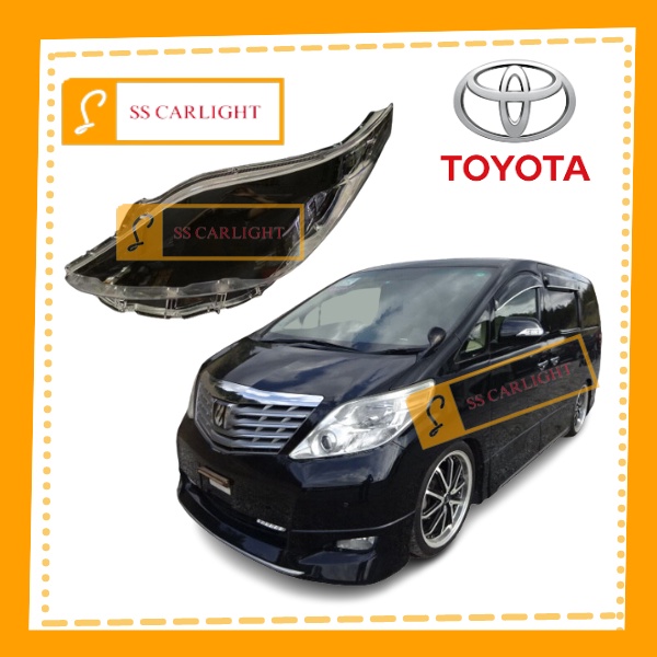 TOYOTA ALPHARD 08 09 10 11 12 13 HEAD LAMP COVER HEAD LIGHT COVER READY ...