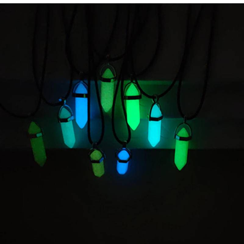 Energy Stone Pendulum Luminous Hexagonal Column Wishing Fluorescent ...