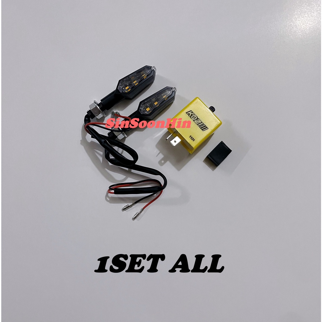 Universal KOZI LED YELLOW Mini Signal Assy / Relay #mini signal kecil ...