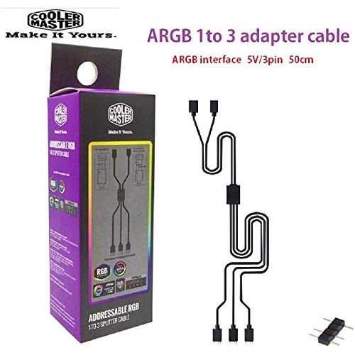 Cooler Master Hub ARGB+PWM 2 in-1 HUB 1 To 6 Port Expansion 3 Pin 5V ...
