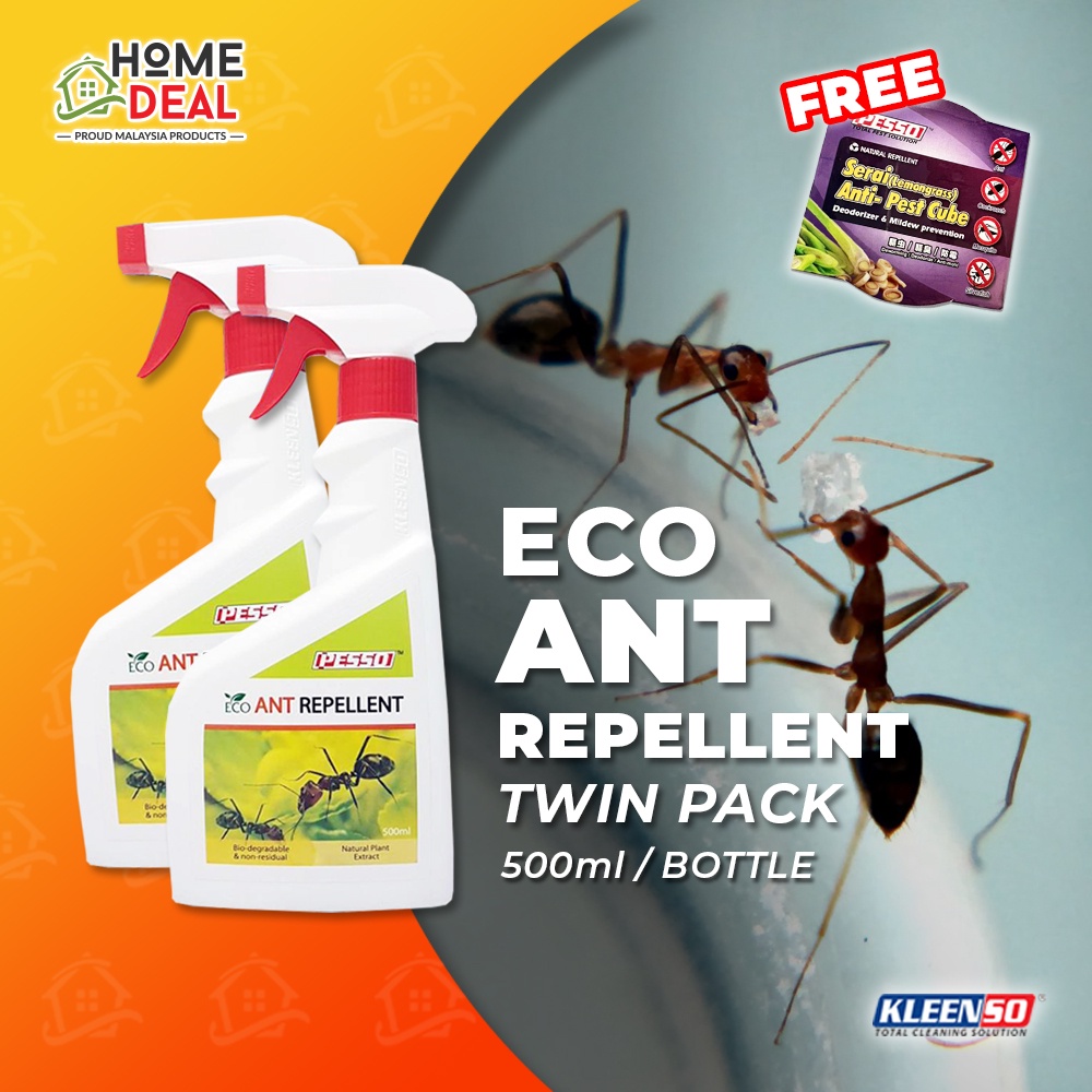 Kleenso Pesso Ant Repellent 500ml (Twin Pack) Penghalau Semut Ubat ...