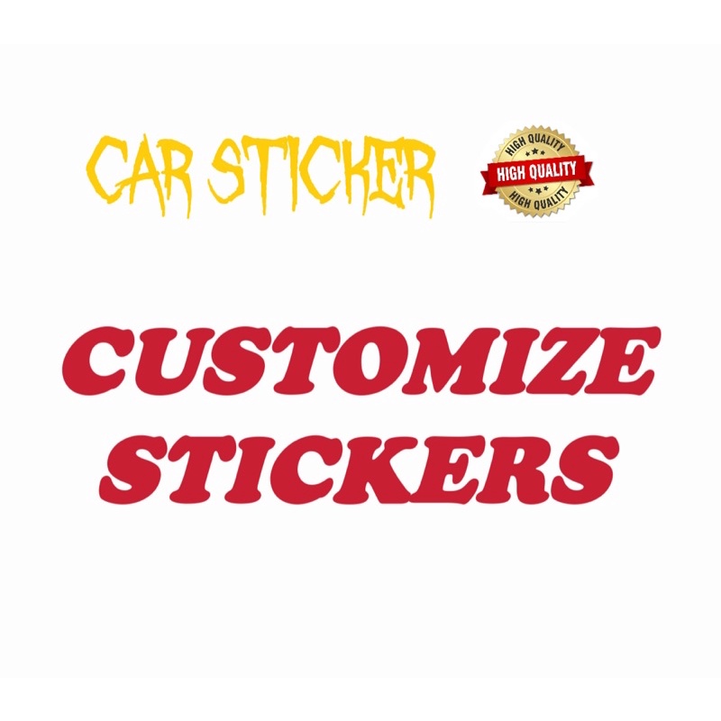 CUSTOM CAR STICKER CUSTOMIZE STICKER CAR STICKER KERETA NAMA LOGO NAMA ...