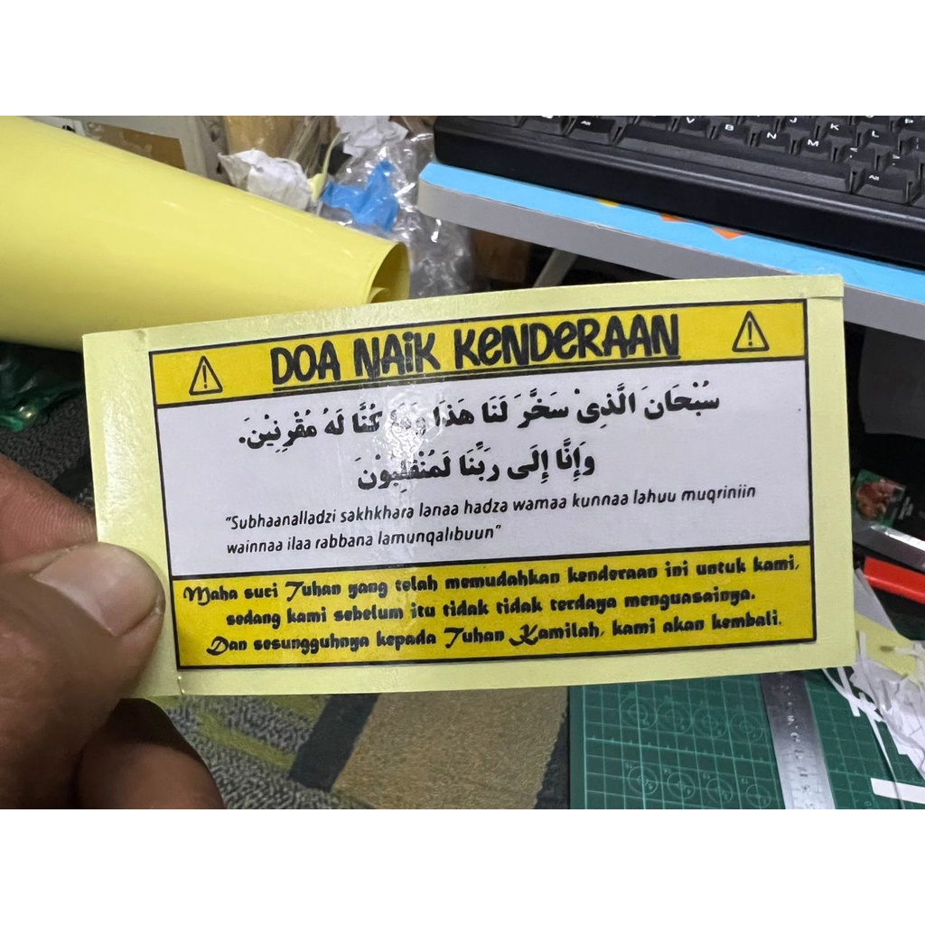 Doa Naik Kenderaan vinyl custom sticker untuk motor atau kereta ...