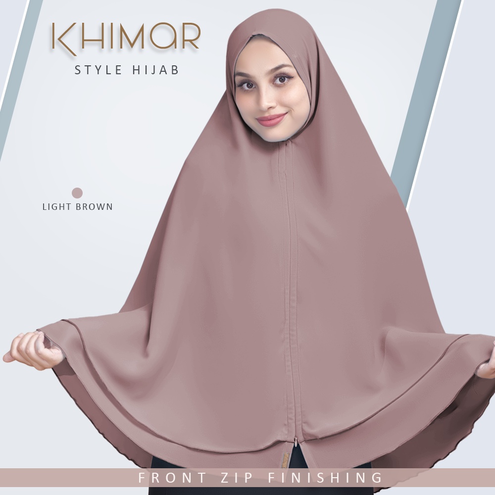 Khimar Hawa front Zip Traditional hijab for Muslimah by Zoe Collection | Shopee Malaysia