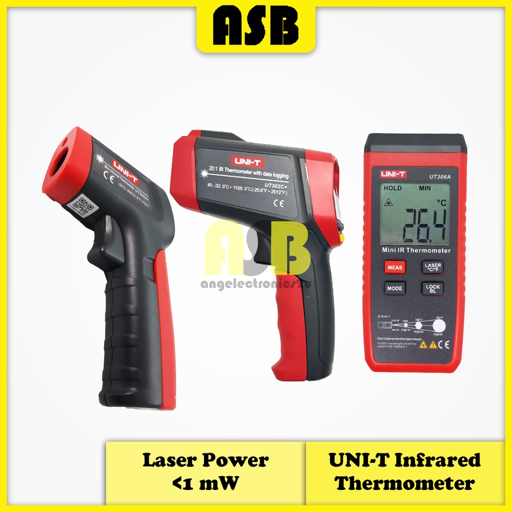 (1pc) Uni-T UT 300A+ / 302C+ / 306A Infrared Thermometer UT300A ...