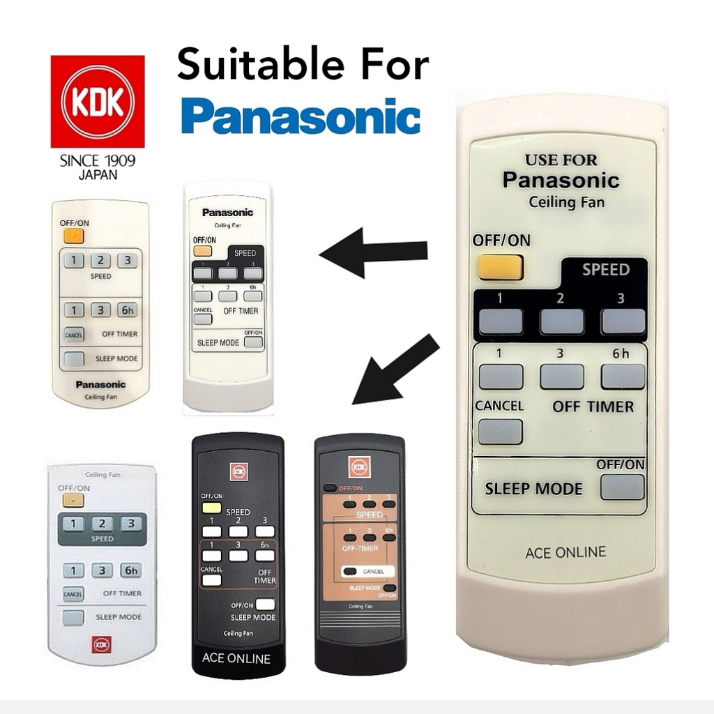 Panasonic / KDK Ceiling Fan OEM Replacement Remote Control 4CF12M ...
