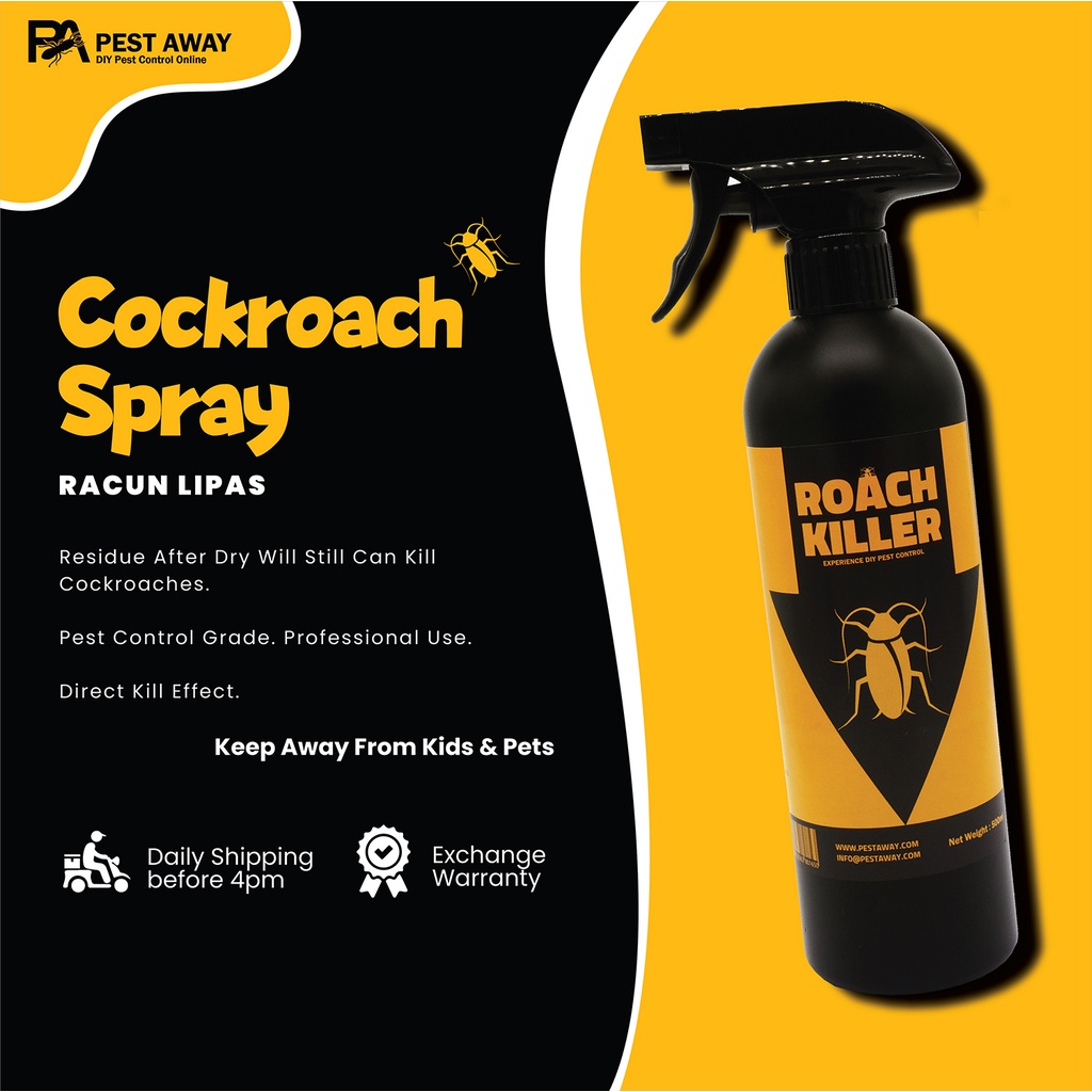 Cockroach Killer Spray 500ml/ Penyembur Lipas Beracun 蟑螂喷雾 | Shopee ...