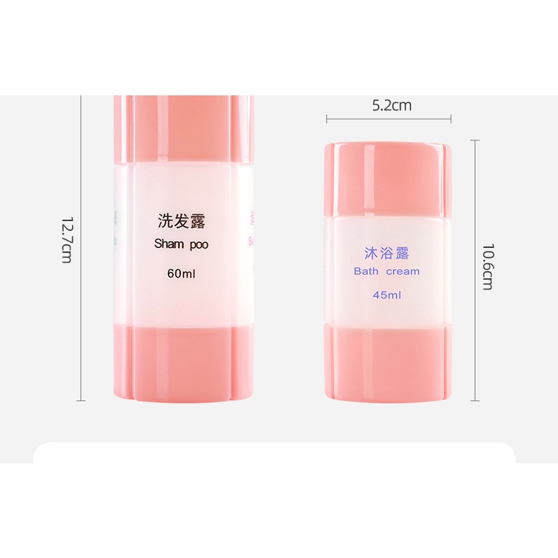 Disposable Shampoo Bottle Travel Shampoo 旅行分装瓶 化妆品 四合一 三合一 旅游便携套装 洗发水 ...