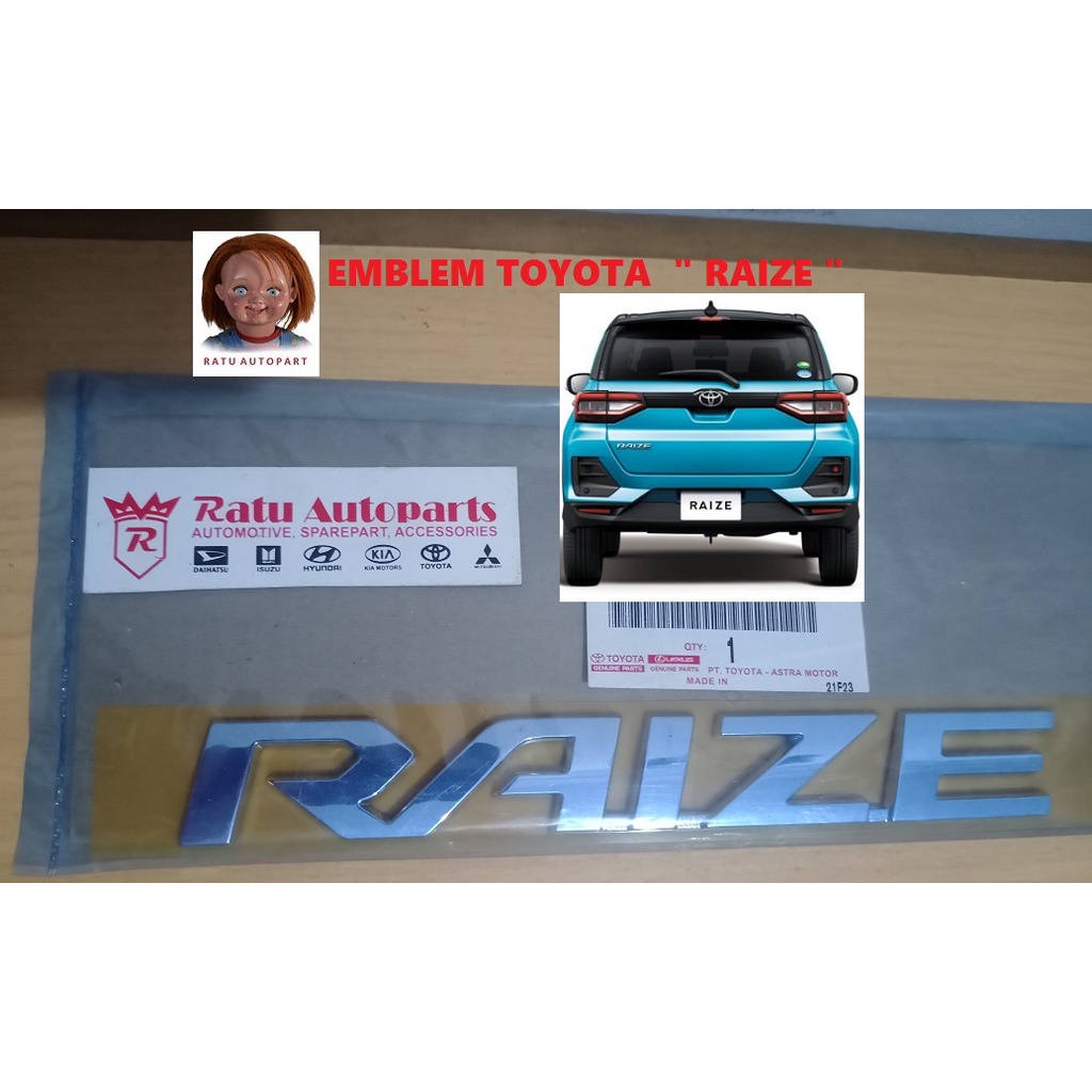Toyota RAIZE WRITING EMBLEM | Shopee Malaysia
