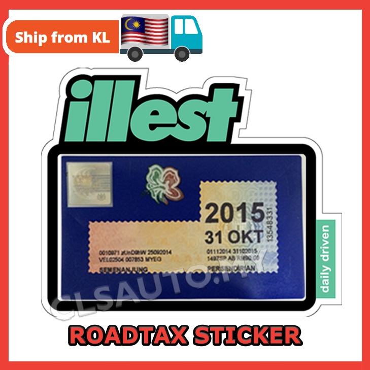 Car RoadTax Sticker Road Tax Kereta Pelekat Rotek | Shopee Malaysia