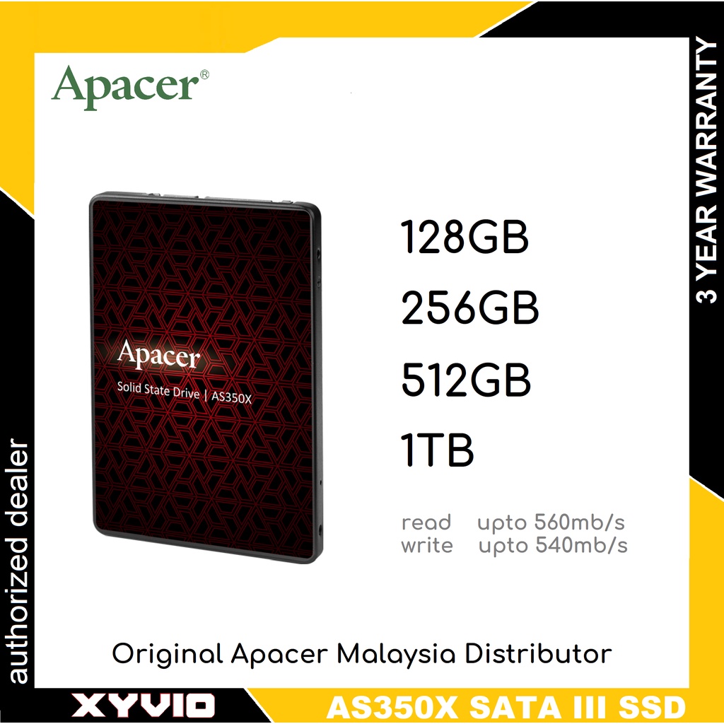 APACER SSD AS350X 2.5" SSD SATA III 128GB & 256GB & 512GB & 1TB SOLID STATE DRIVES. A400 AS340 ...