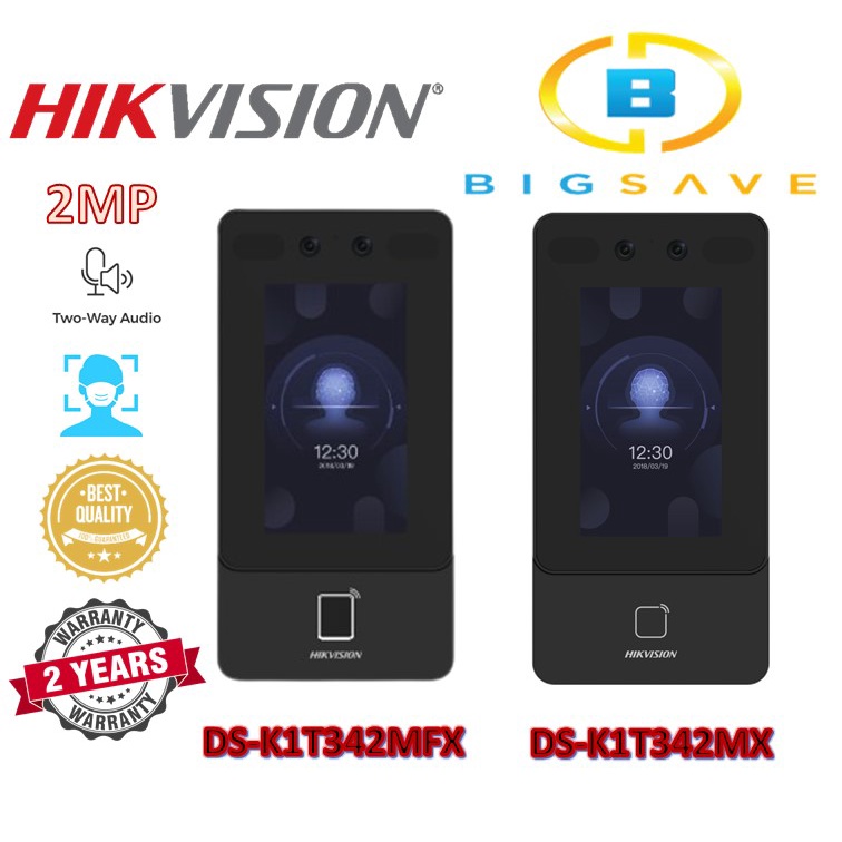 HIKVISION DS-K1T342MFX / DS-K1T342MX VALUE SERIES FACE RECOGNITION ACCESS CONTROL TERMINAL ...