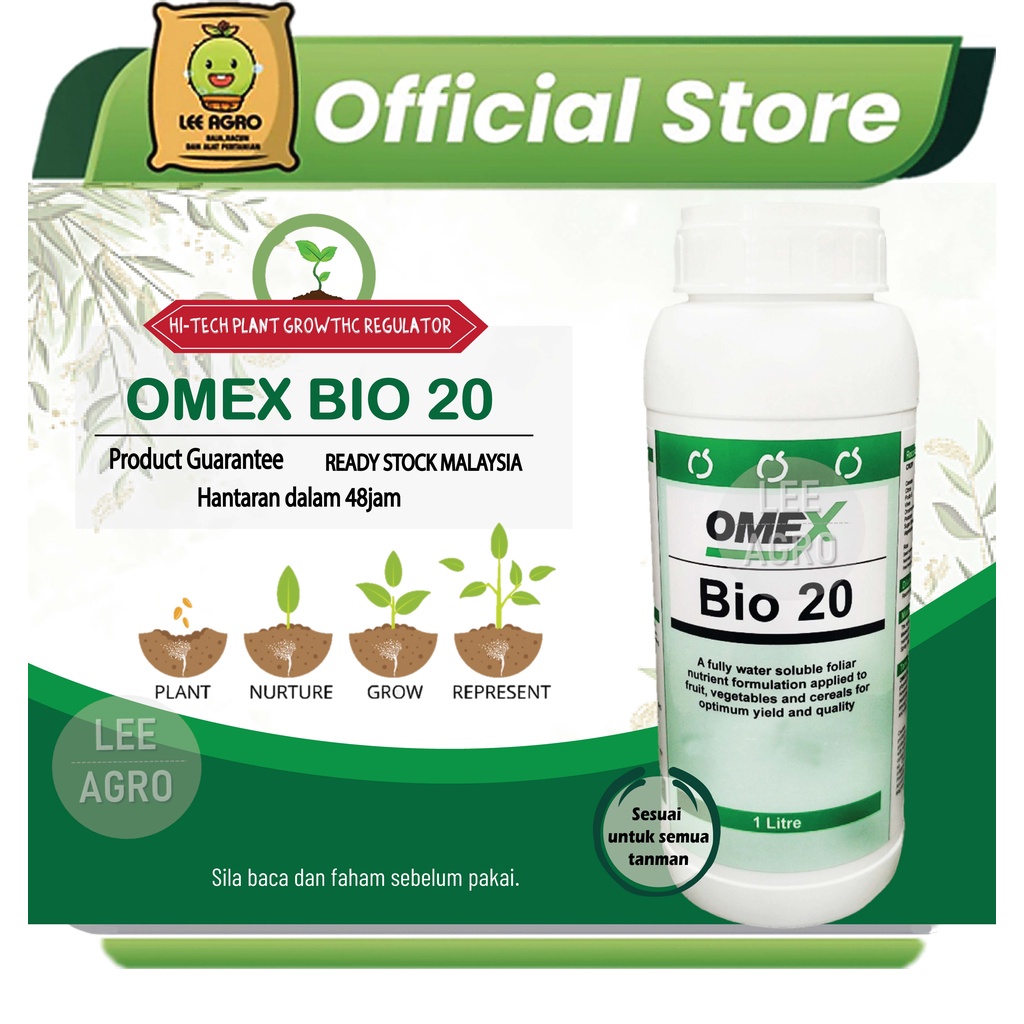 1L OMEX Bio 20 NPK 20-20-20 /NK60/ CALMAX Seaweed Biostimulant / Macro ...