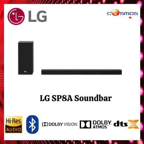 LG SP8A 440W 3.1.2ch High Res Audio Sound Bar with Dolby Atmos & DTS ...