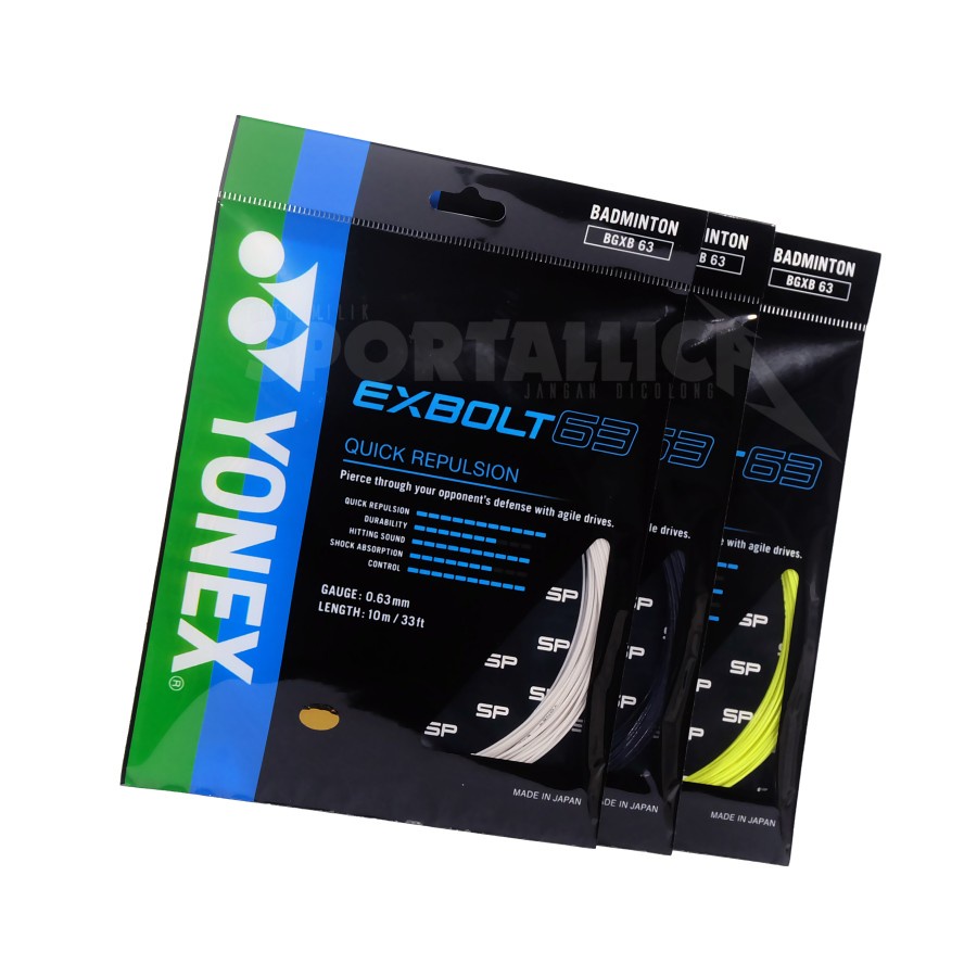 Yonex EXBOLT 63 SP HOLOGRAM ORIGINAL SUNRISE GOLD BADMINTON STRINGS ...