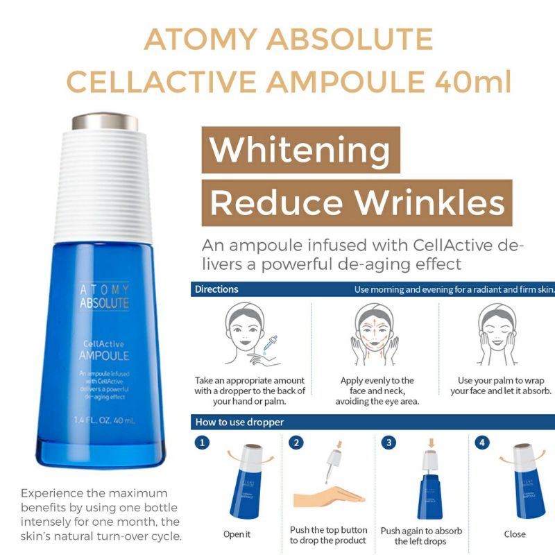 Atomy Absolute CellActive Ampoule 艾多美安瓶 (40ml) | Shopee Malaysia