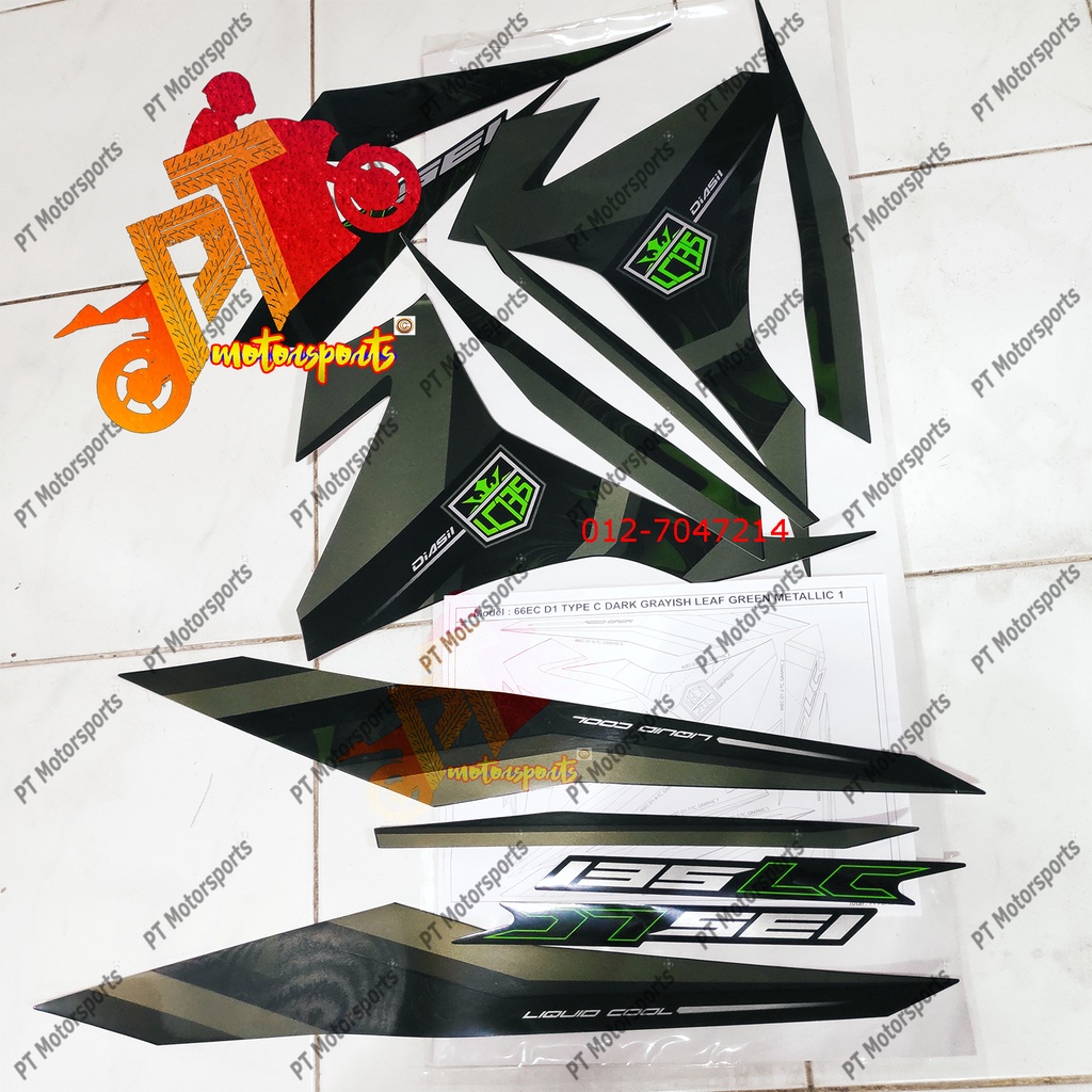 LC 135 New V2 V3 V4 V5 V6 Y15 Desing Ysuku Sticker Body Stripe Original ...