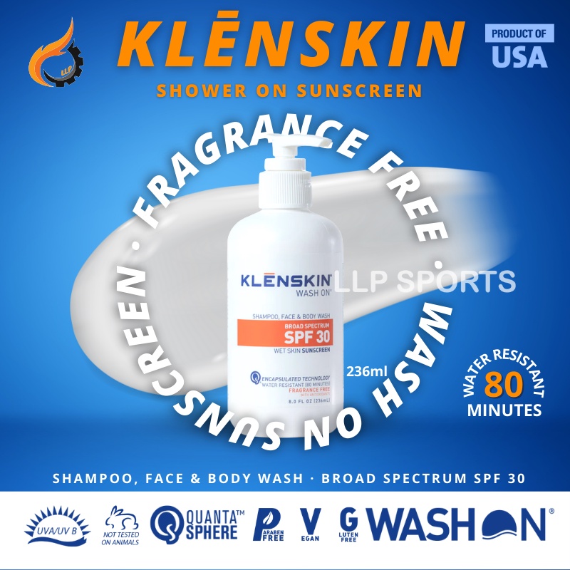 KLENSKIN Wash On Sunscreen 236ml【Fragrance Free·Broad Spectrum SPF 30 ...