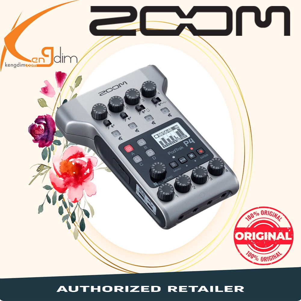 Zoom PodTrak P4 Portable Multitrack Podcast Recorder | Shopee Malaysia