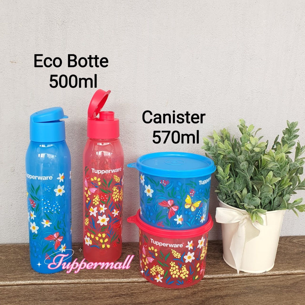 Tupperware Pretty Blooms Set (500ml Eco Bottle / 570ml Canister) | Shopee Malaysia
