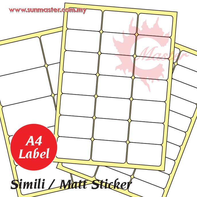 A4 Label Sticker (10s) | Shopee Malaysia