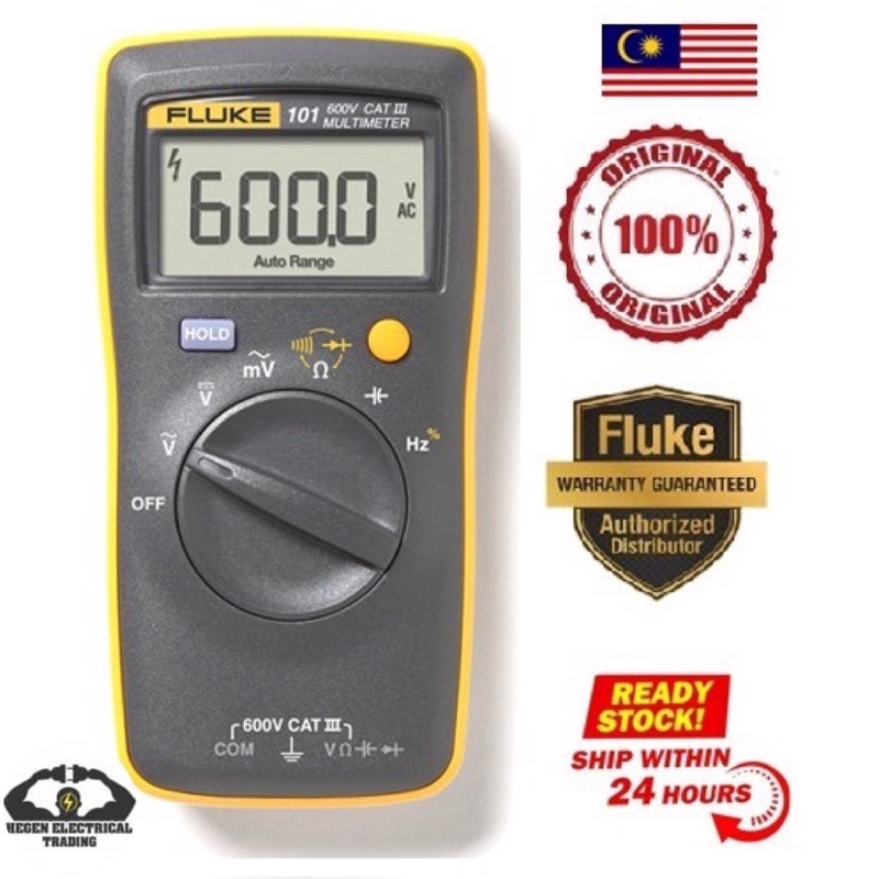 FLUKE 101 600V CAT III Digital Multimeter | Shopee Malaysia