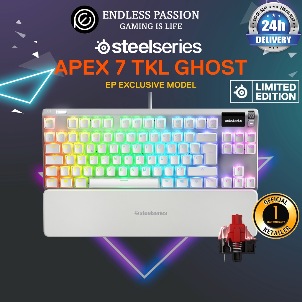 SteelSeries Apex 7 TKL RGB Compact Mechanical Gaming Keyboard – Linear ...