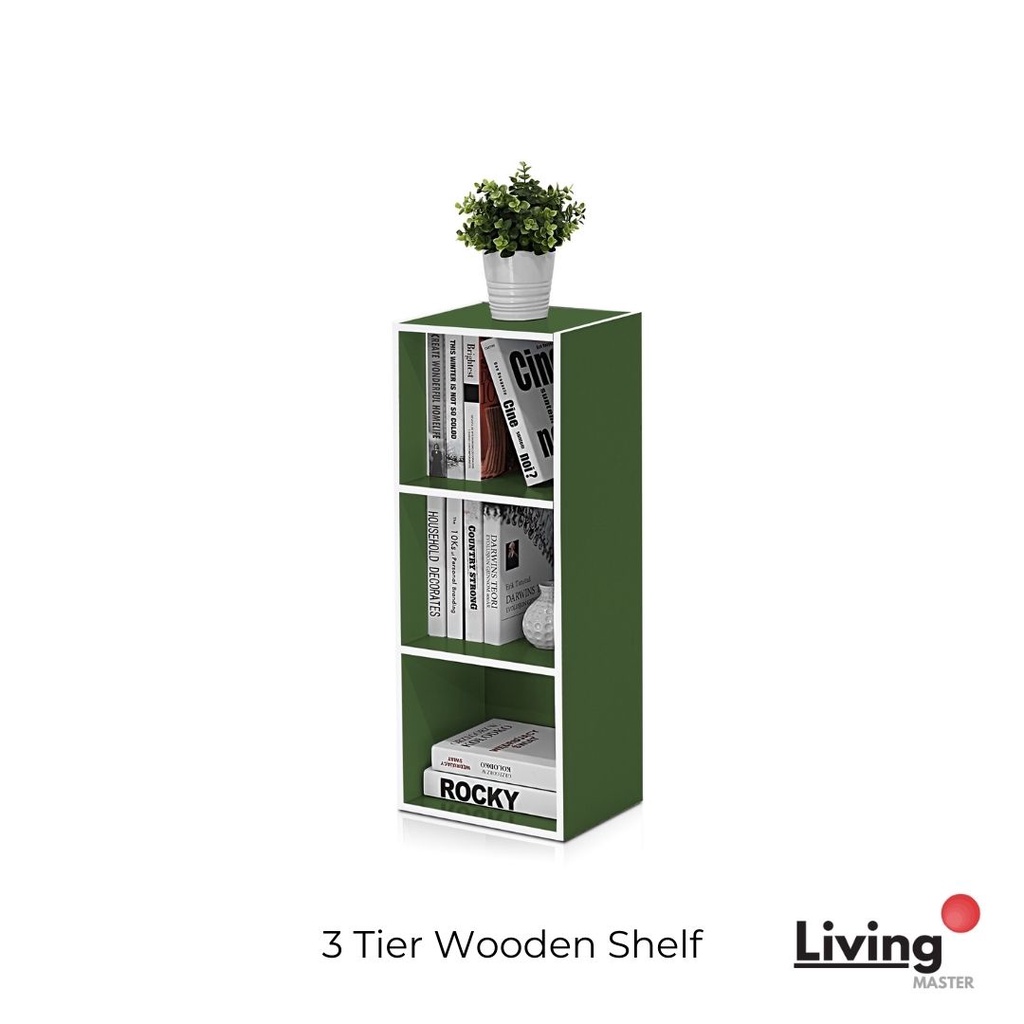 Multiple Color 3 Tier Multipurpose Wooden Rack Book Shelf Wooden Book ...