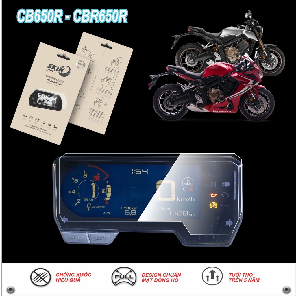 PPF sticker to protect the dashboard of CB650R CBR650R 2018 to 2023 ...