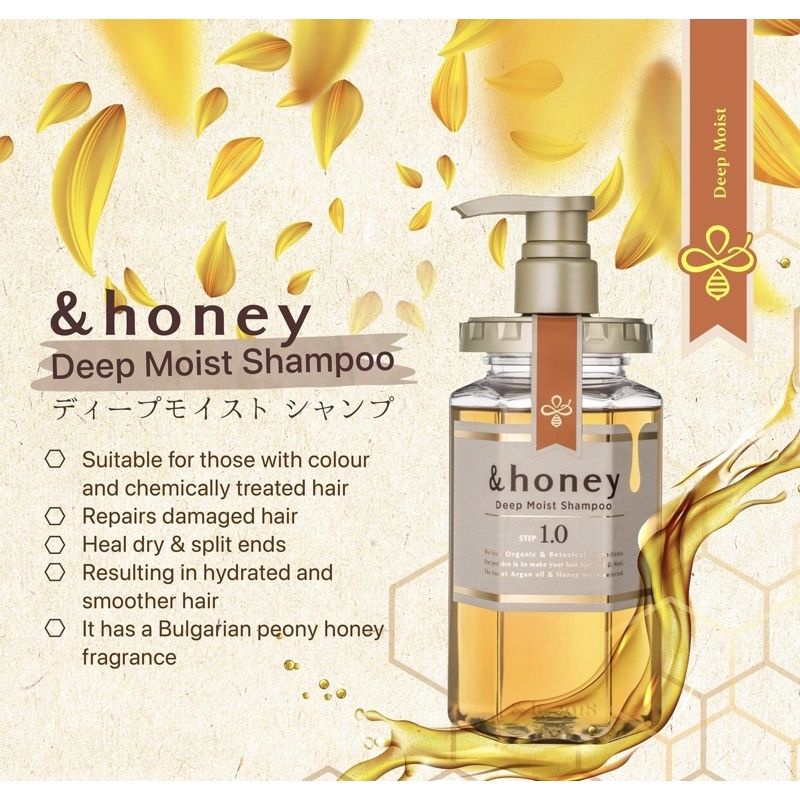 &Honey Melty Moist Repair/Deep Moist Shampoo & treatment | Shopee Malaysia