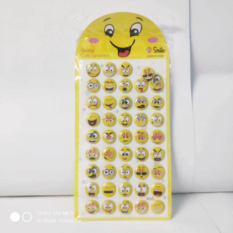 Cute Emoji Smile Expression Sticker (1pcs) | Shopee Malaysia