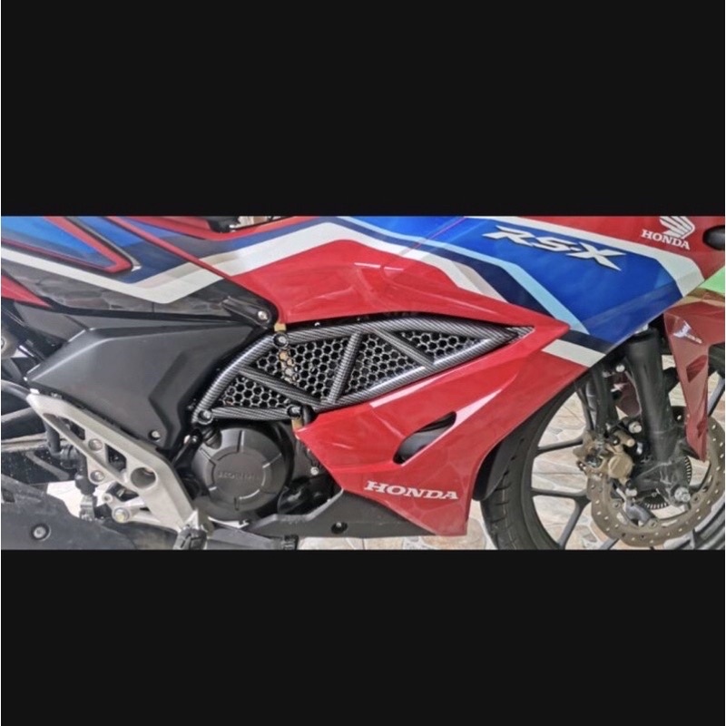 RSX150 ENGINE SIDE COVER V1 CARBON AND COLOUR RSX WINNER-X CRASH BAR ...
