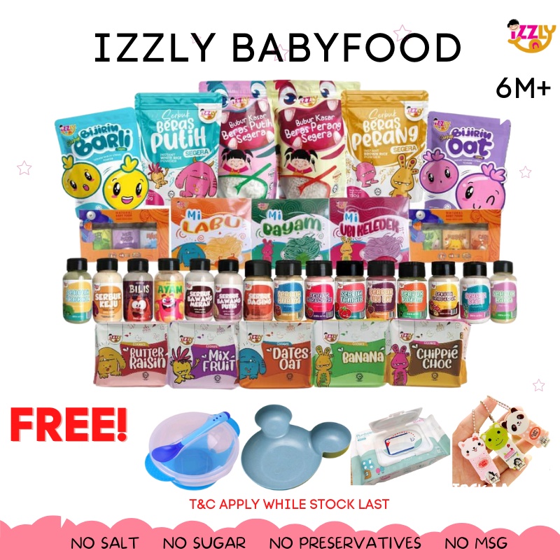 IZZLY Baby Food Set 6 Bulan Makanan Bayi Segera Halal Homemade Baby ...
