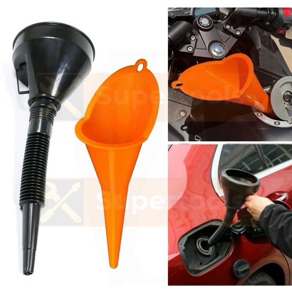 Car Motorcycle Vehicle Flexible Oil Funnel With Filter Filling Fuel ...