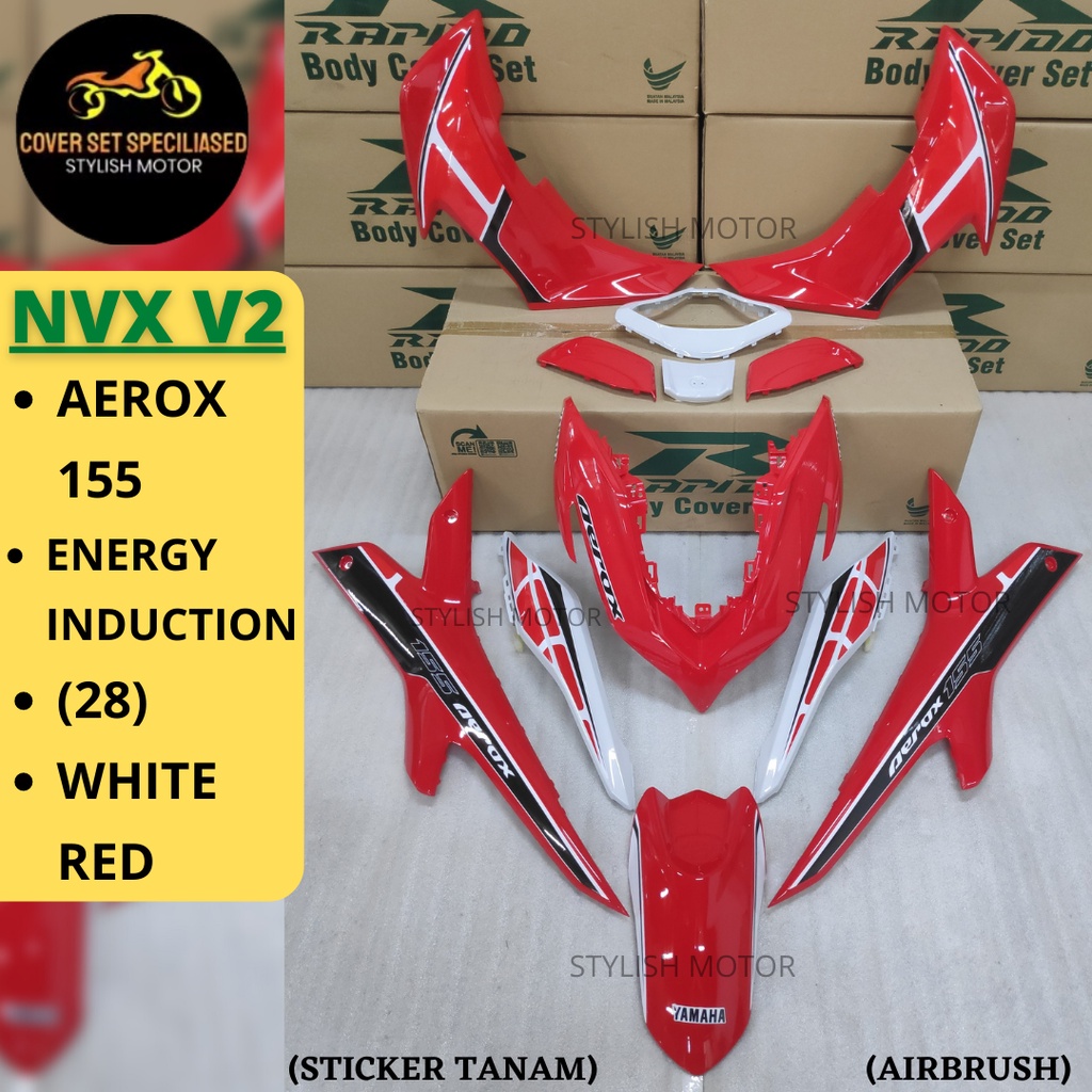 (STICKER TANAM/AIRBRUSH) RAPIDO COVER SET YAMAHA NVX V2 AEROX-155 ...