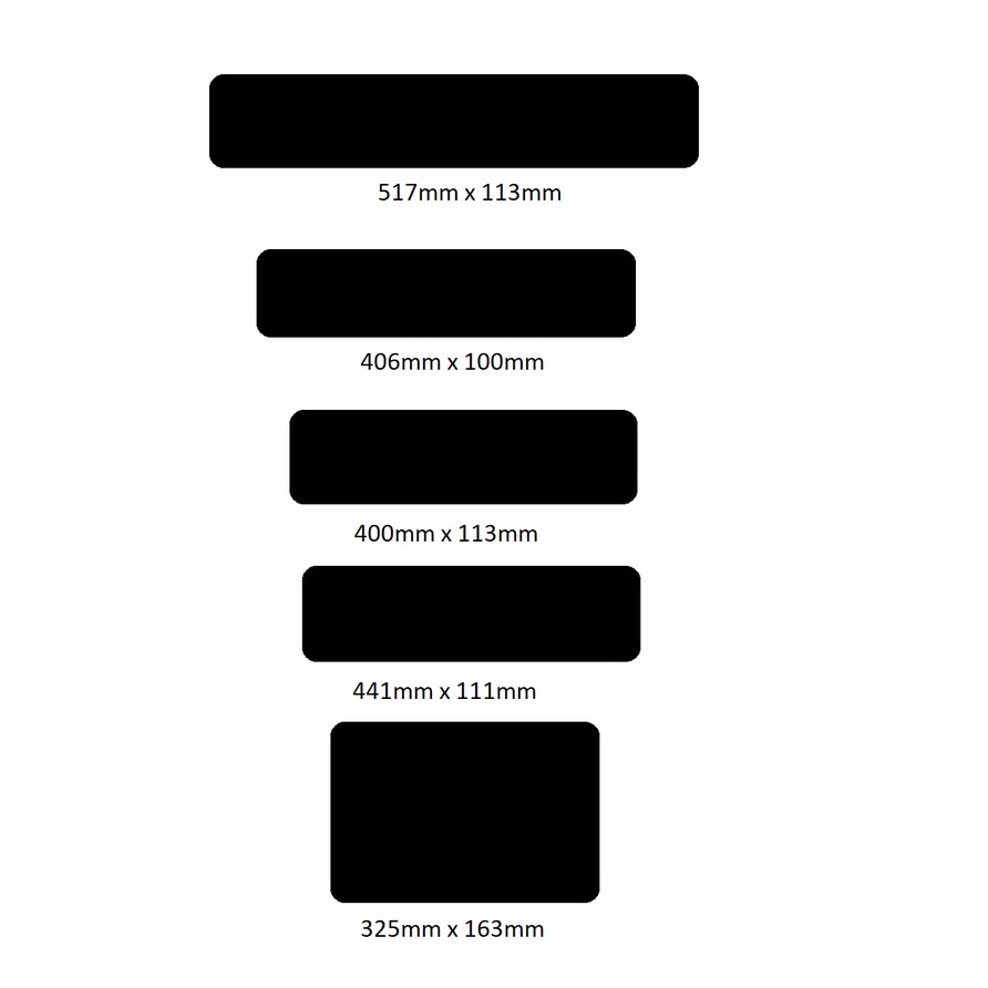 [PALING MURAH!!] 1pcs Papan kereta noplat kosong Black PVC Sheet Car ...