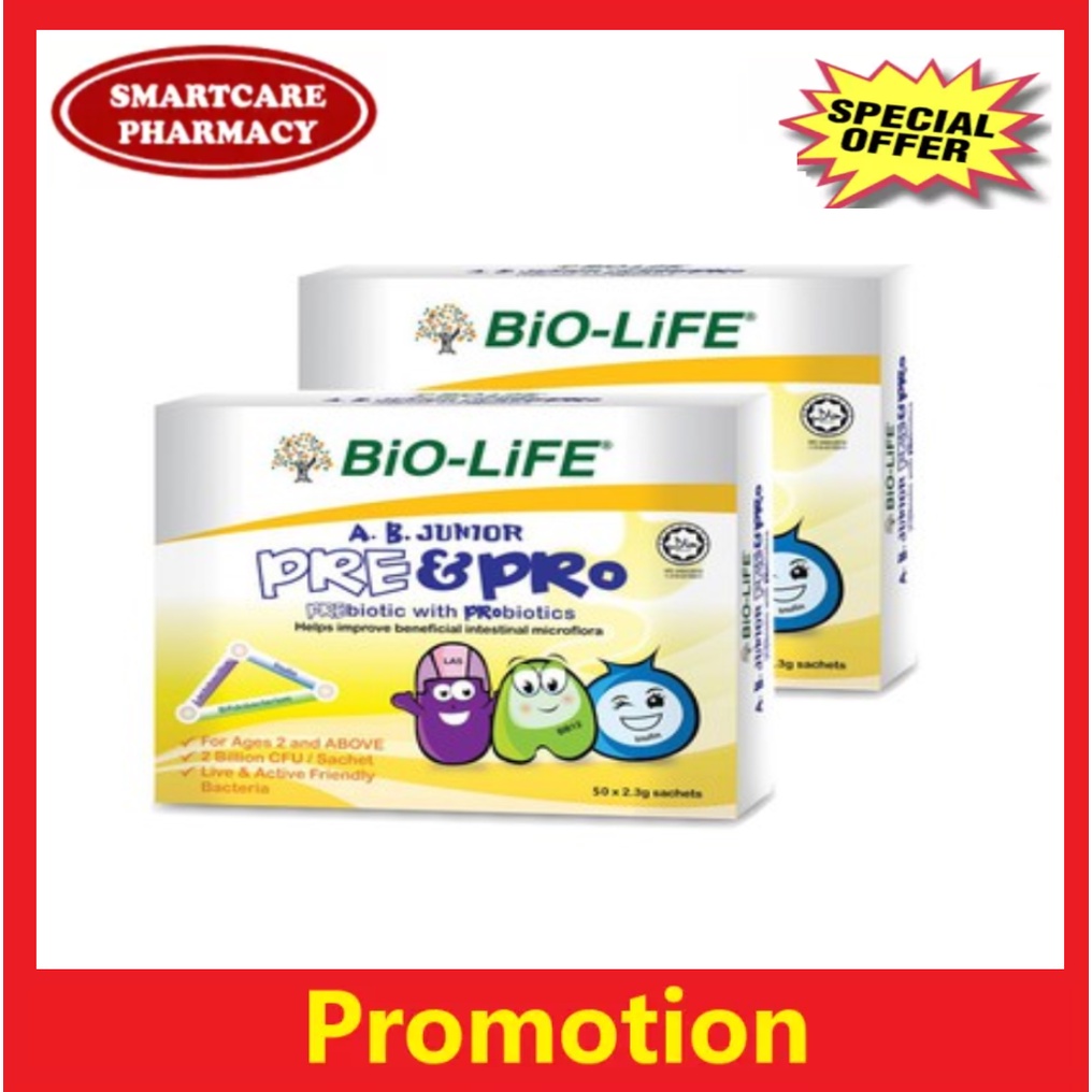 Bio-Life Biolife AB Junior A B Junior Pre & Probiotics 2.3g (50's ...