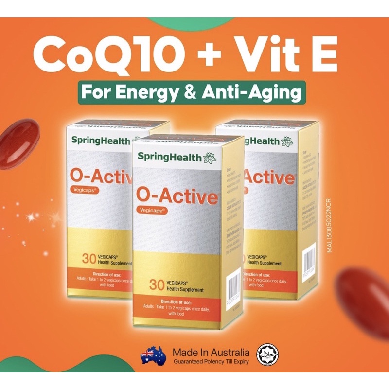 [EXP: 31MAY2027] SpringHealth O-Active Q10 + Vit E (30's) | Shopee Malaysia